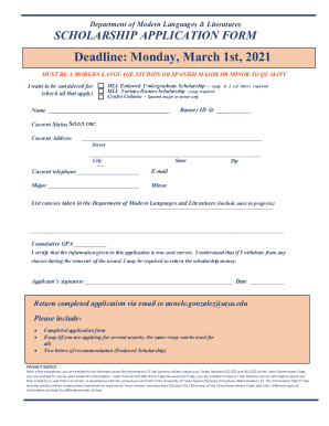 Fillable Online Welcome to the Department of Modern Languages Fax Email Print - pdfFiller