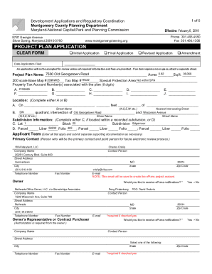 Fillable Online PROJECT PLAN APPLICATION Fax Email Print - pdfFiller