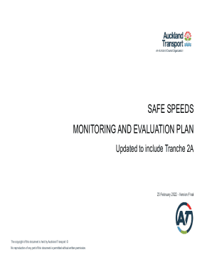 Fillable Online SAFE SPEEDS MONITORING AND EVALUATION PLAN Fax Email ...