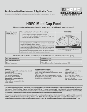 Fillable Online HDFC Multi-Cap Fund KIM Final File.cdr Fax Email Print ...