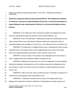 Fillable Online Certificate of Preference Program Frequently Asked ...