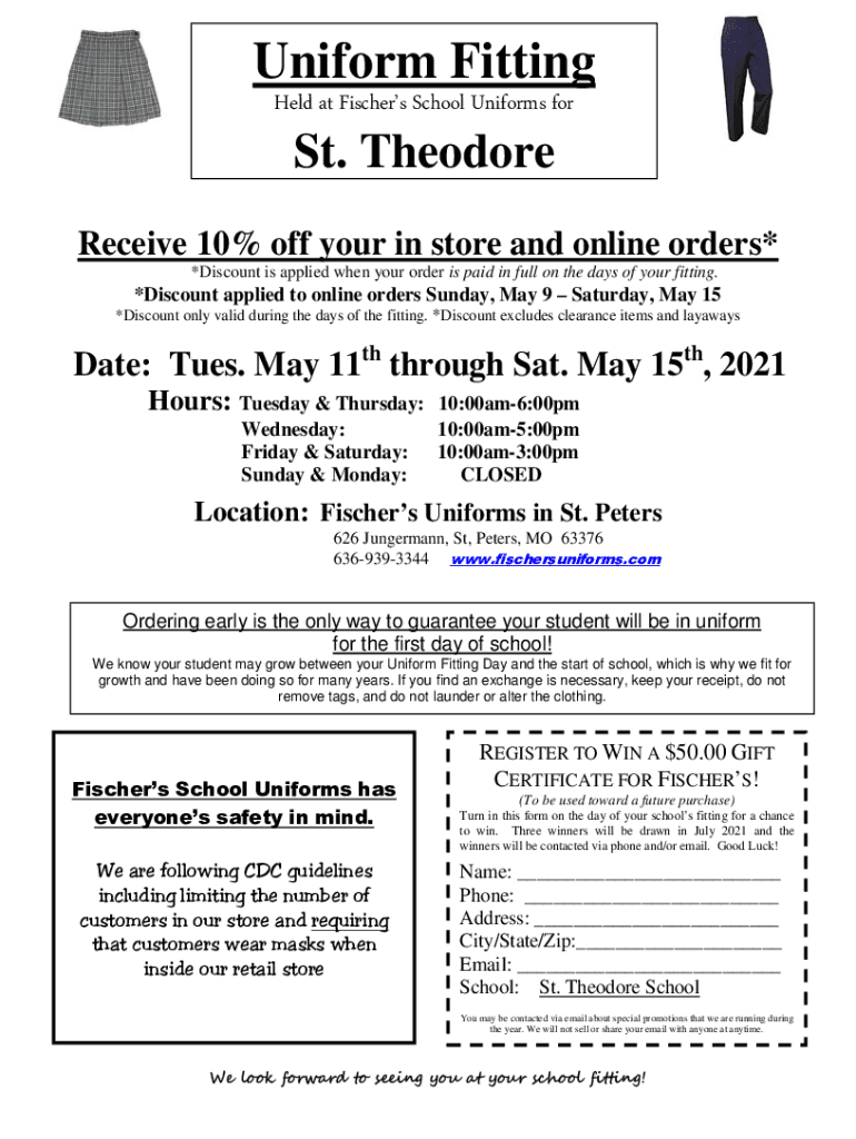 Fillable Online School Uniforms - St. Mary's Ryken High School Fax Email Print - pdfFiller