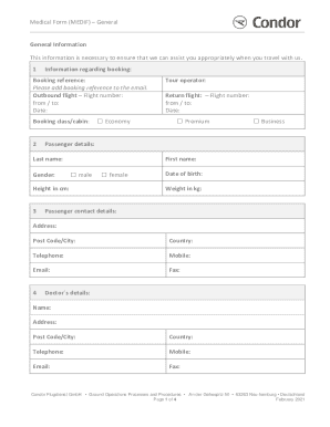 Fillable Online When should a MEDIF form be filled in and where to send ...