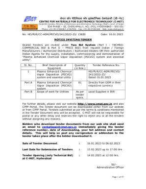Fillable Online PECVE system GTE Tender document Fax Email Print ...