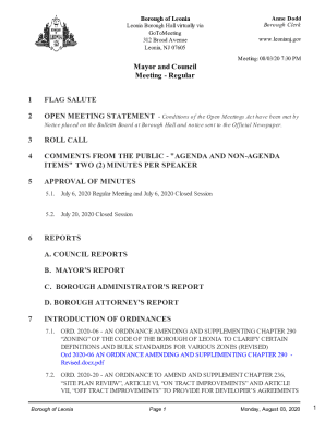 Fillable Online d3n9y02raazwpg cloudfront Mayor and Council Agenda ...