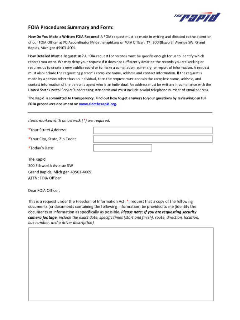 Fillable Online How To Write a FOIA RequestU.S. Department of the ...