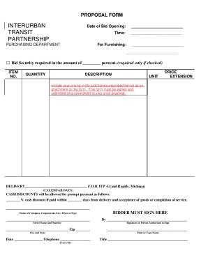 Fillable Online How to Write a Bid Proposal (With a Template and ...