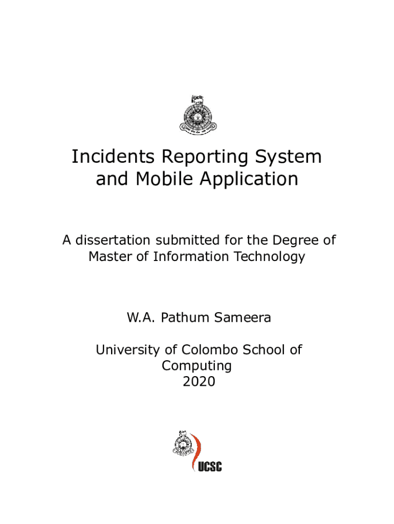 Fillable Online Incidents Reporting System and Mobile Application Fax ...