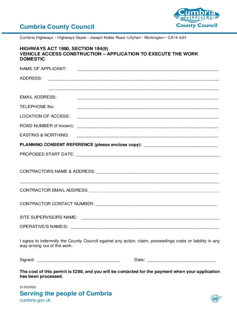 Fillable Online Vehicle Access Application Form 2022-23 Fax Email Print - pdfFiller