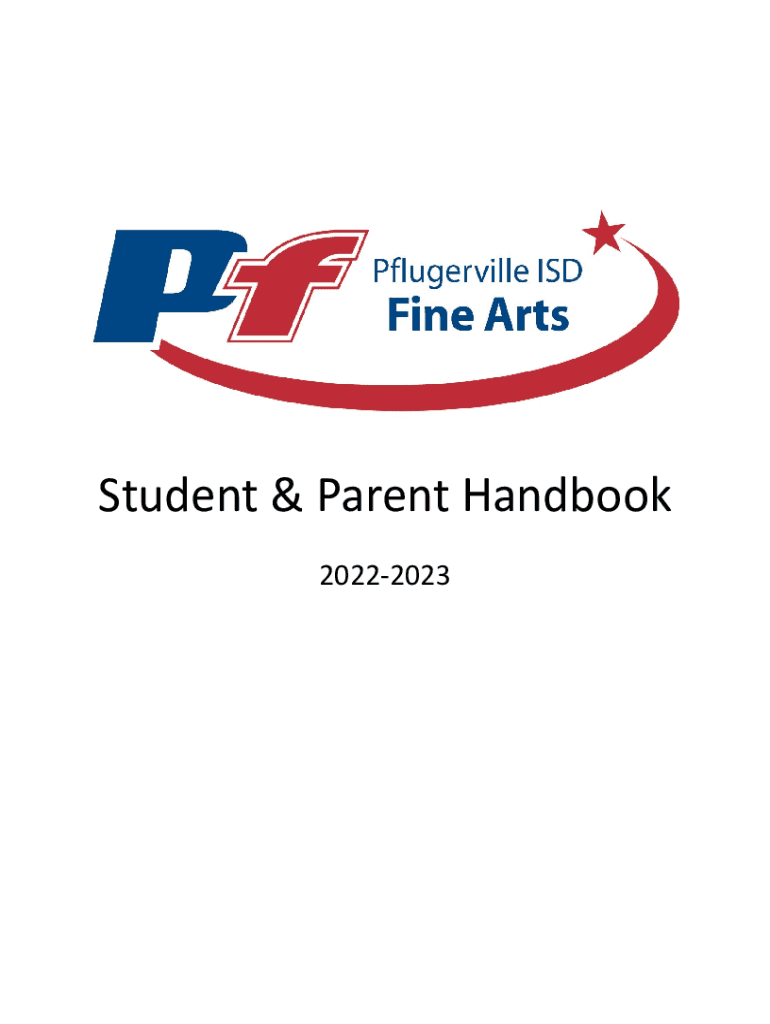 Fillable Online 2022-2023 PfISD Fine Arts Student and Parent Handbook ...