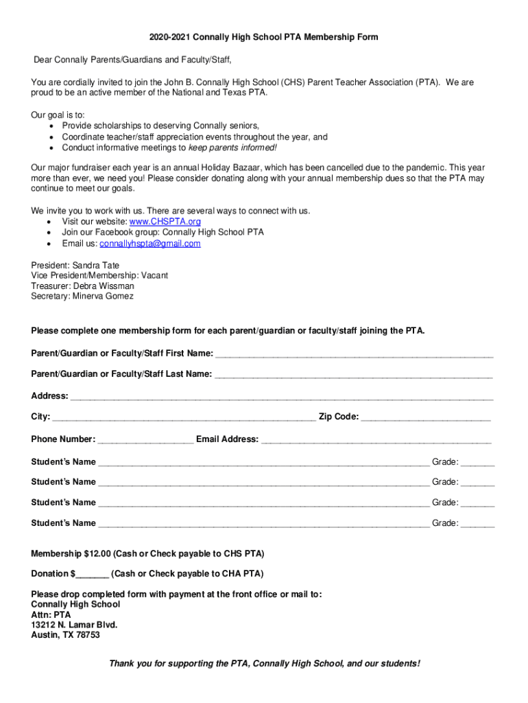 Fillable Online What do PTAs do and why should you join one? PTA ... Fax Email Print - pdfFiller