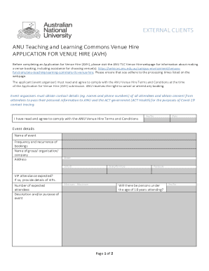 Fillable Online EXTERNAL CLIENTS - Staff Services - ANU Fax Email Print ...