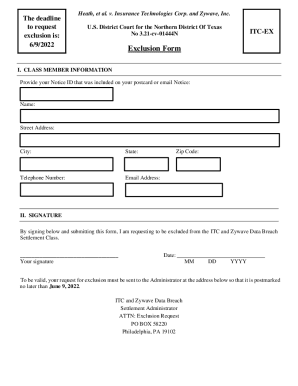 Fillable Online Submit Claim - ITC Settlement Fax Email Print - pdfFiller