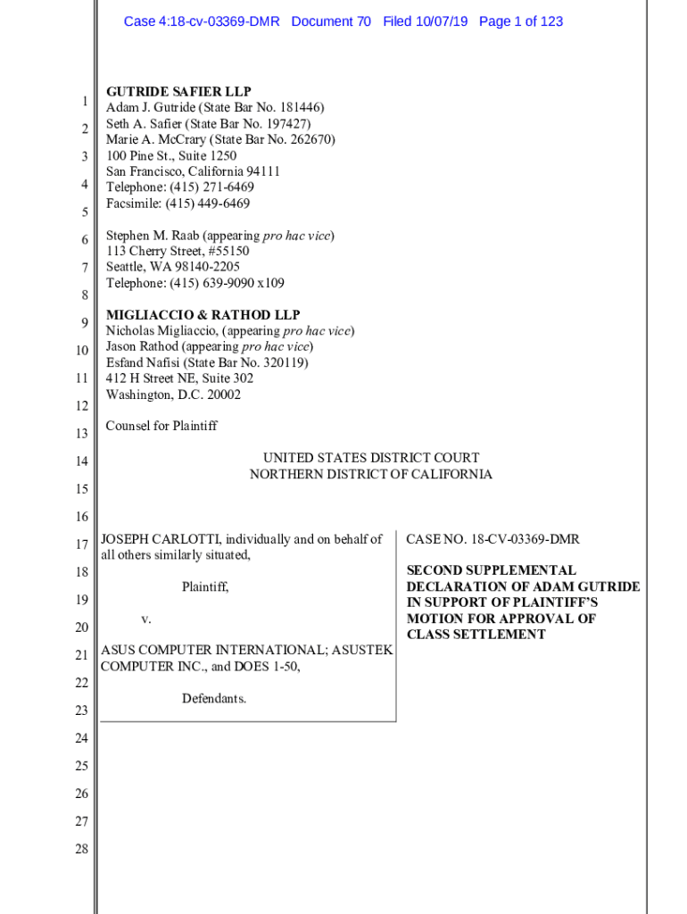 Fillable Online ATT Plaintiffs Motion for Prelim Approval (final) - Amazon S3 Fax Email Print ...