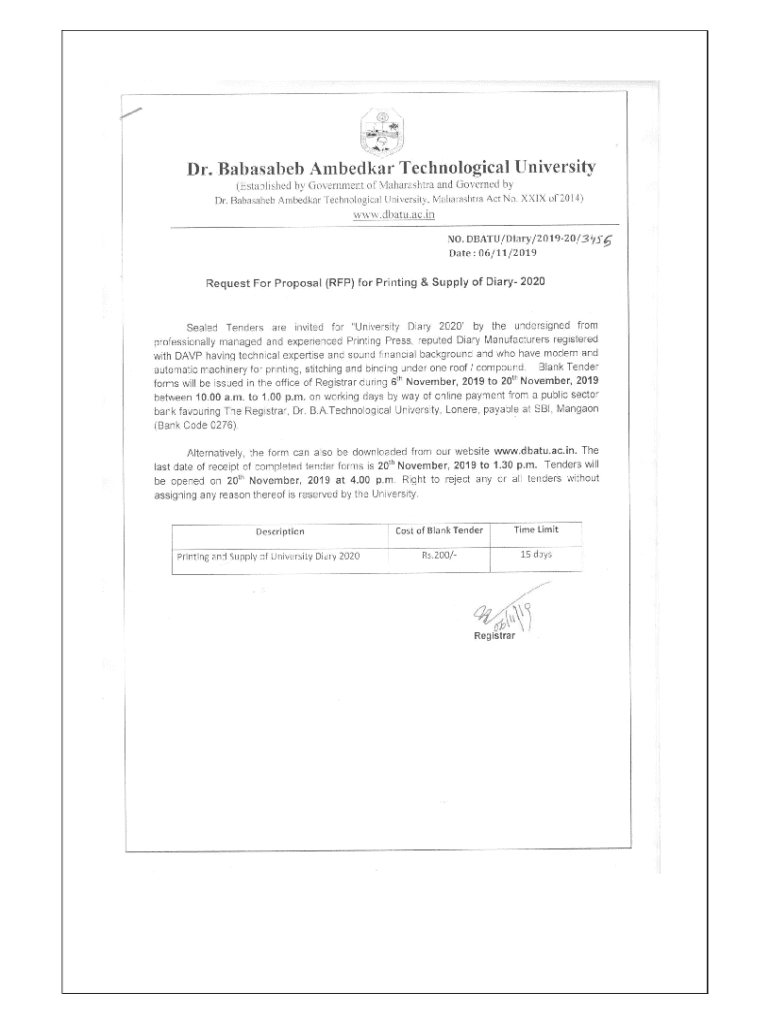 Fillable Online dbatu ac Managed print services RFP: Guide, tips and ...