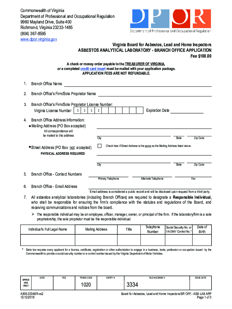 Fillable Online Virginia Lead Licensing Consumer Information Sheet ...