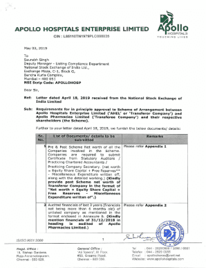 Fillable Online APOLLO HOSPITALS ENTERPRISE LIMITED Apollo Fax Email ...