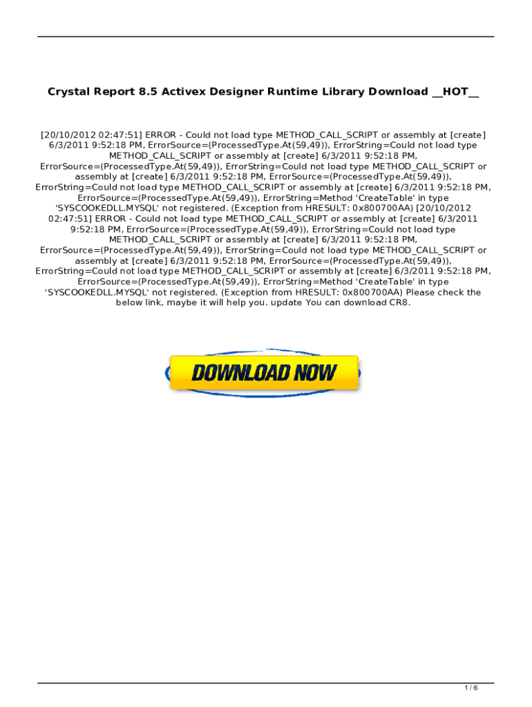 Fillable Online Unable to print crystal report over web using ActiveX Control Fax Email Print ...