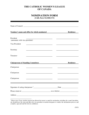 Fillable Online kingston cwl on Forms - Ontario Provincial Council of ...