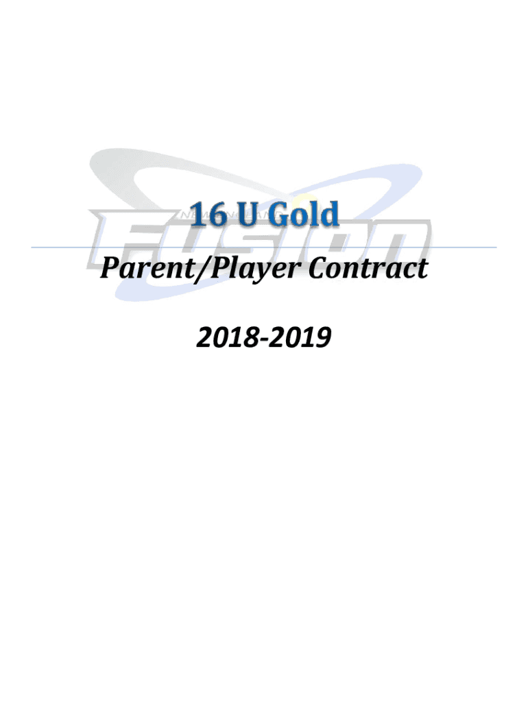 Fillable Online 16 U Gold. Parent/Player Contract Fax Email Print ...