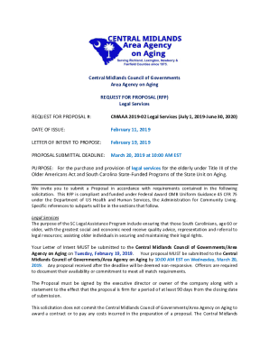 Fillable Online REQUEST FOR PROPOSAL (RFP) Legal Services Fax Email ...