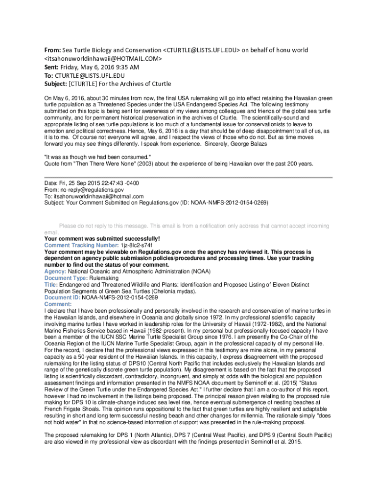 Fillable Online CTURTLE - Archie Carr Center for Sea Turtle Research ...