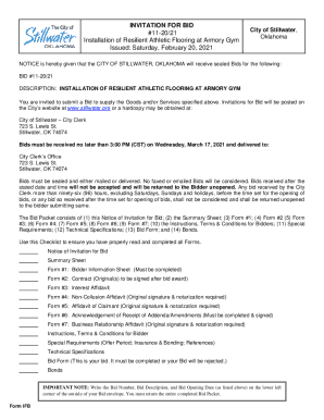 Fillable Online Sample Invitation to Bid Format Fax Email Print - pdfFiller