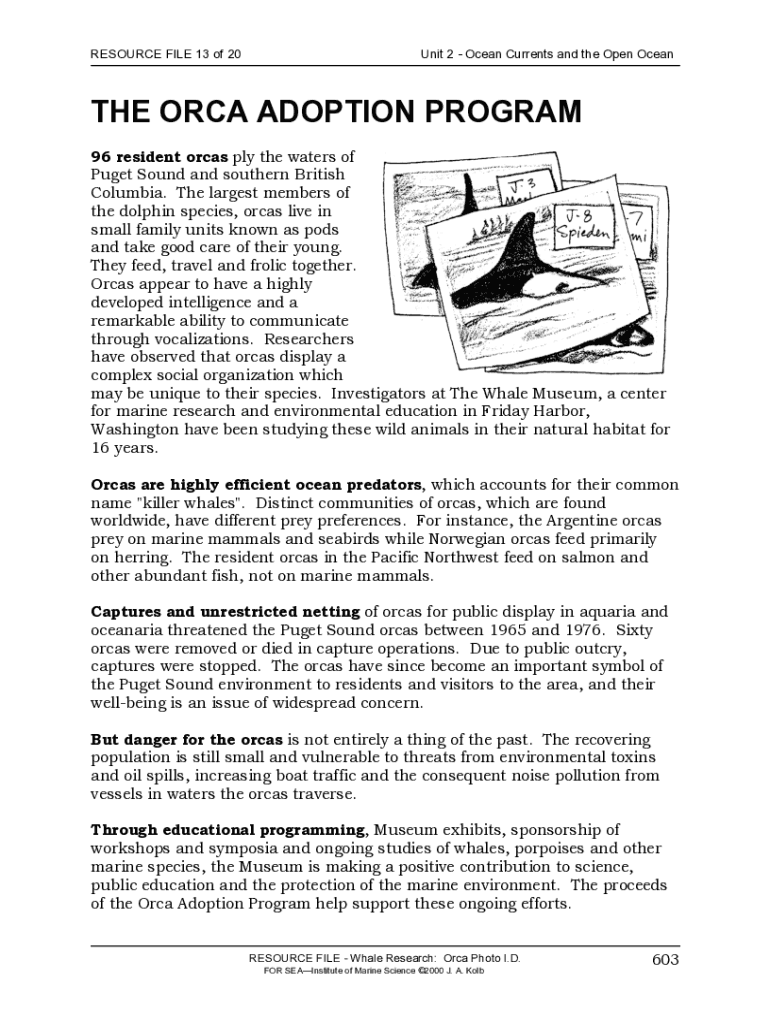 Fillable Online Grades 9-12 Unit 2 Ocean Currents and the Open Ocean Fax Email Print - pdfFiller