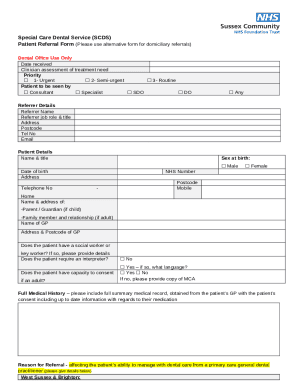 Patient referral - Sussex Community NHS Foundation Trust Doc Template ...