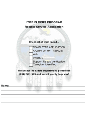Fillable Online LTBB ELDERS PROGRAM Direct Client Services Program ...