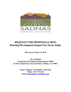 Fillable Online Request for Proposal for Development Impact Fee Update ...