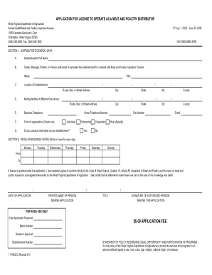 Fillable Online MEAT AND POULTRY INSPECTION DIVISION Fax Email Print ...