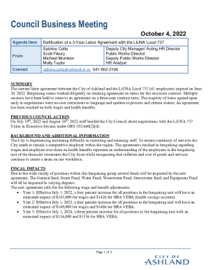 Fillable Online Ratification of a 3-Year Labor Agreement with the LiUNA ...