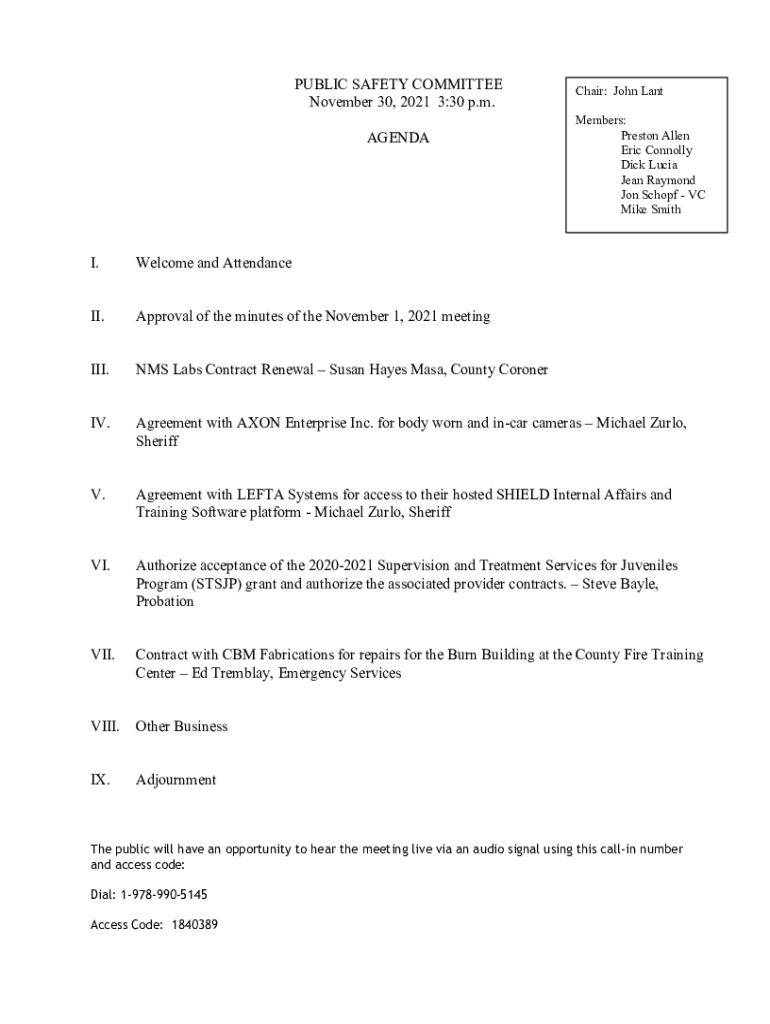 Fillable Online Chair: John Lant Fax Email Print - pdfFiller