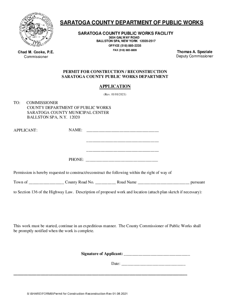 Fillable Online PERMIT FOR CONSTRUCTION OF UTILITIES Fax Email Print - pdfFiller