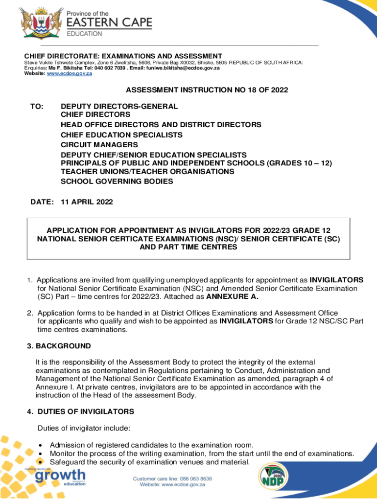 Fillable Online Eastern Cape Department: Education Fax Email Print - pdfFiller