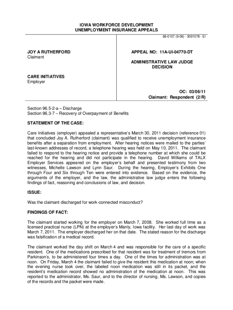 Fillable Online JOY A RUTHERFORD Fax Email Print - pdfFiller