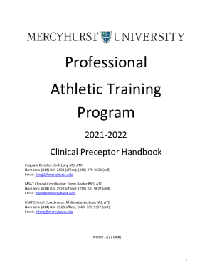 Fillable Online Professional Masters Athletic Training Program Fax ...