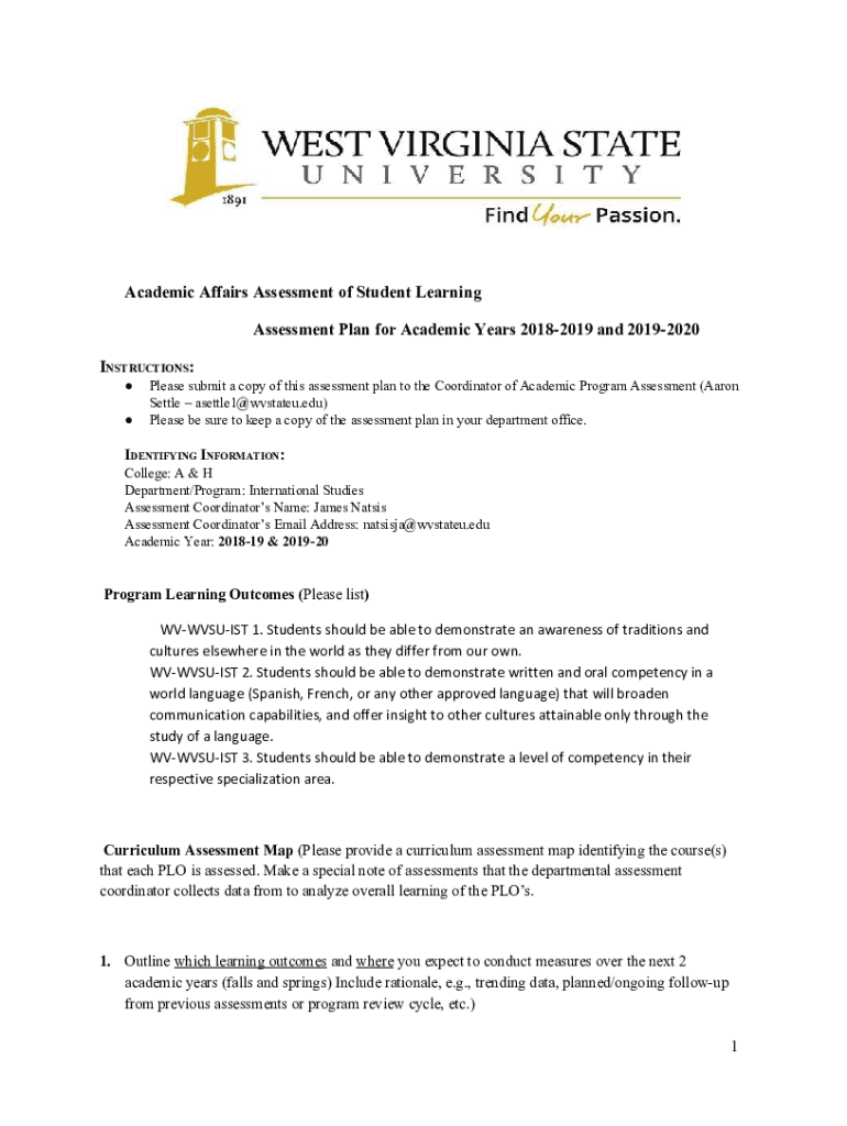 Fillable Online Program and Student Learning Outcome Assessment Cycle ...