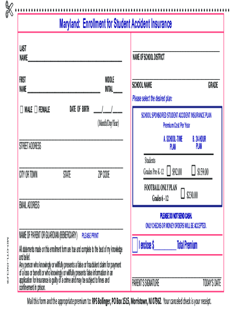 Fillable Online STUDENT ACCIDENT CLAIM FORM - Insuremykids Fax Email ...