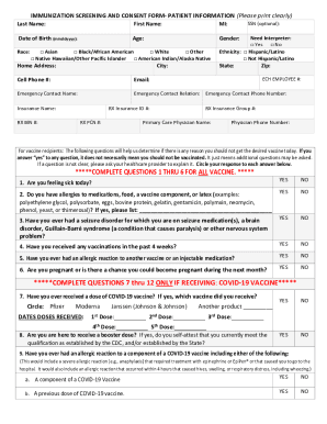 Fillable Online COVID-19 Vaccine Consent Form for Child Under 18 or ...