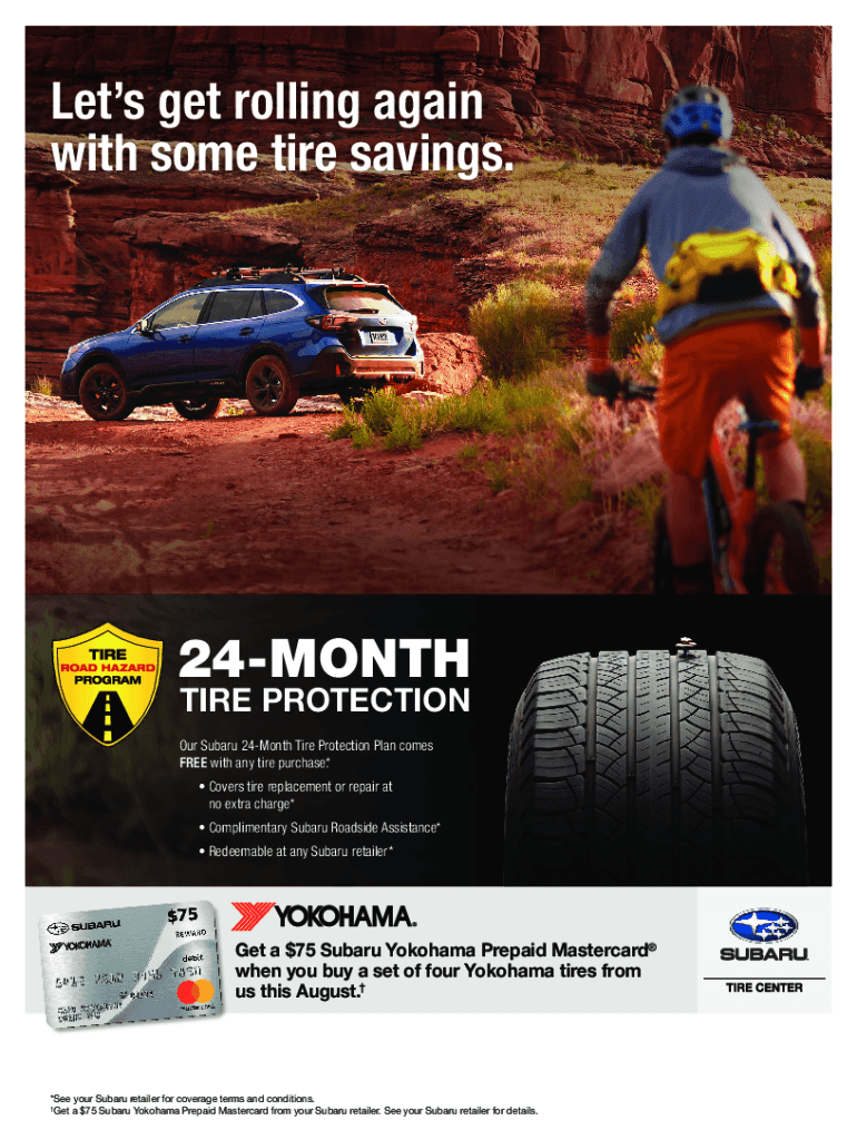 Fillable Online Green Subaru's Tire Road Hazard Program adds two years ...