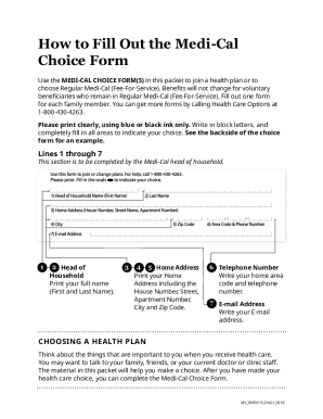 Fillable Online How to Fill Out the Medi-Cal Choice Form Fax Email ...
