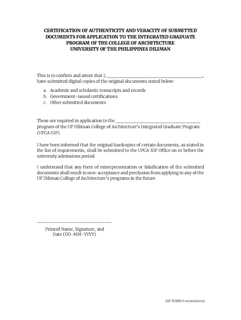 Fillable Online upca upd edu Omnibus Certification - Fill Online ...