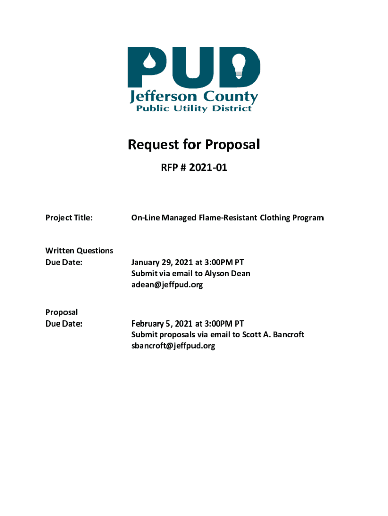 Fillable Online Request for Proposal RFP# 2021-01 On-Line Managed Flame ...