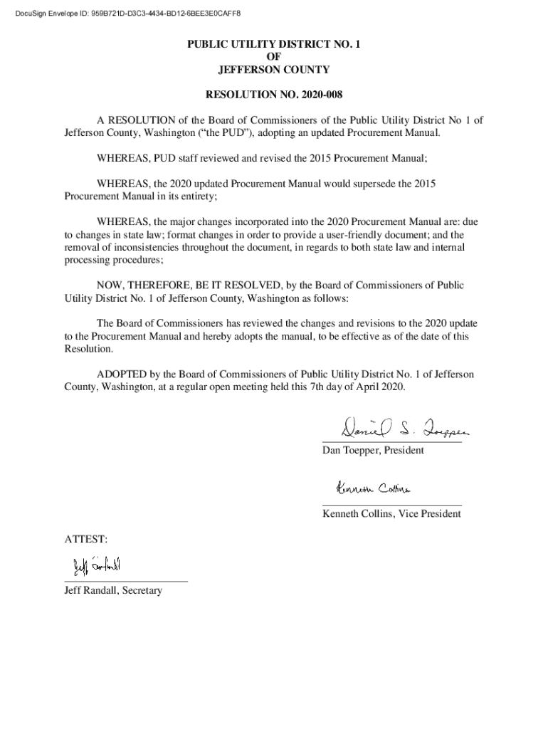 Fillable Online PUD board OKs financial incentives for new employees ...