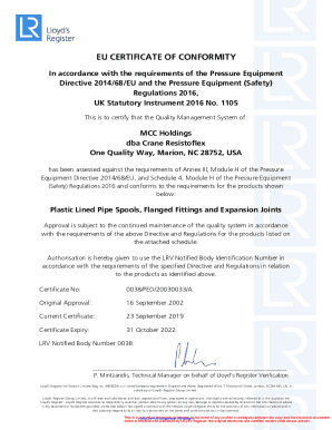 Fillable Online eu certificate of conformity - Roestvaststaal Apparaten Fax Email Print - pdfFiller