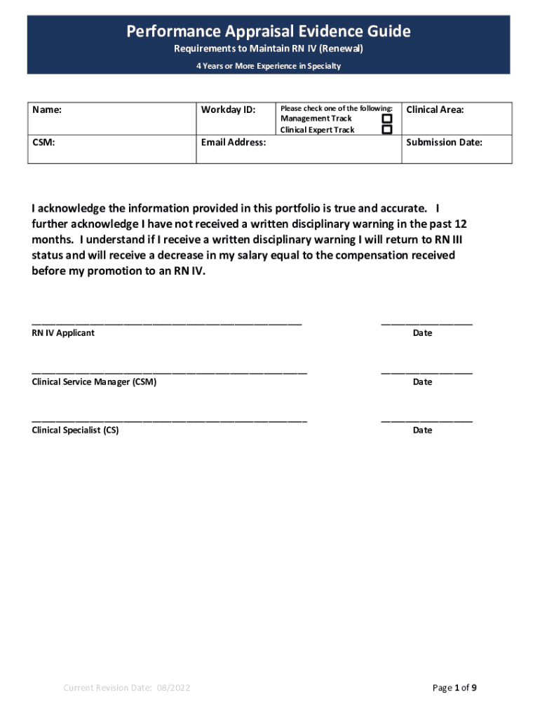 Fillable Online Do performance appraisals of registered nurses reflect ...