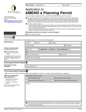 Fillable Online Planning Permit application form - City of Boroondara ...
