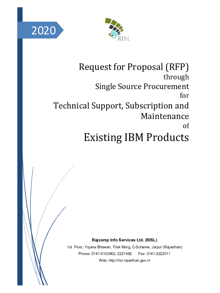 Fillable Online risl rajasthan gov IBM RFP - Final V2 Fax Email Print ...